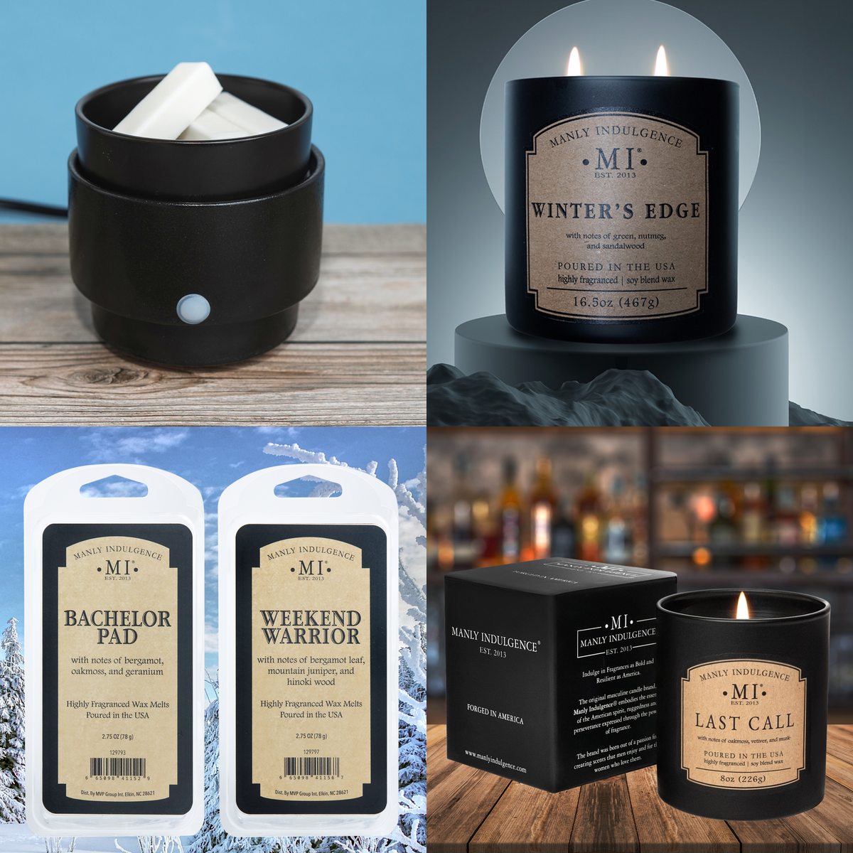 The Winter Forge Fragrance Bundle – Manly Indulgence Candles