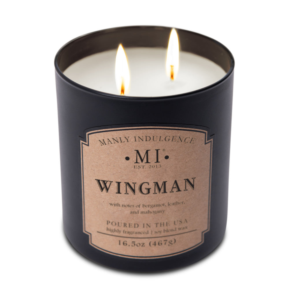 Manly Indulgence Wingman, Classic+, 2-Wick, 16.5 oz, 60h Burn – Manly ...